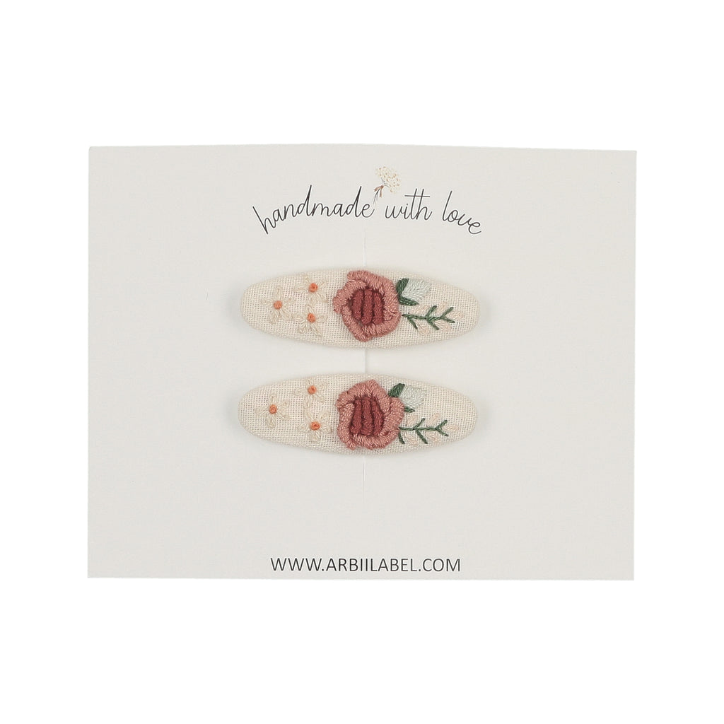 Embroidered Roses Clips – arbiilabel