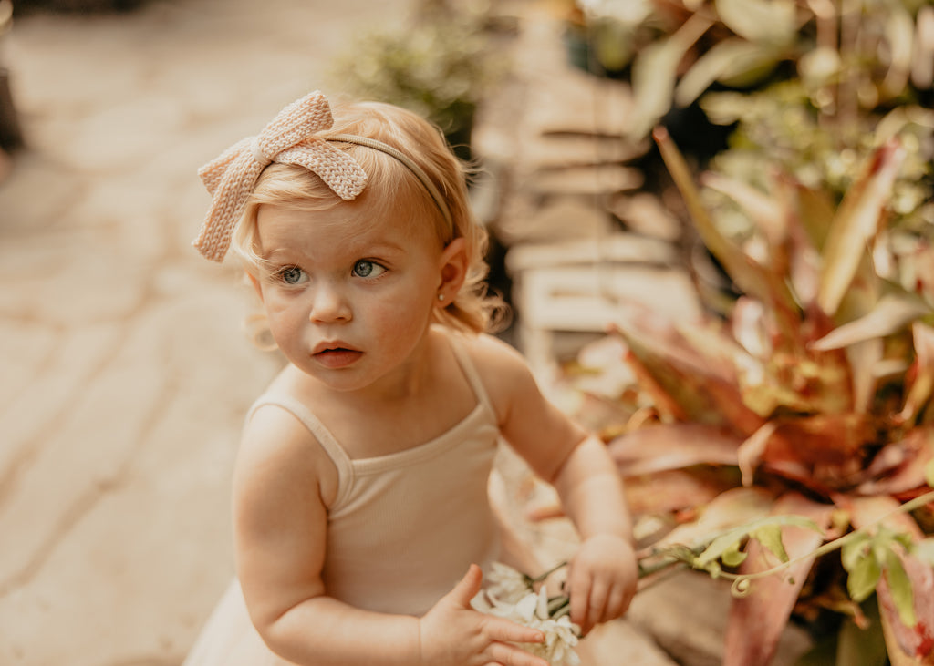 Pink Crochet Baby Band – arbiilabel